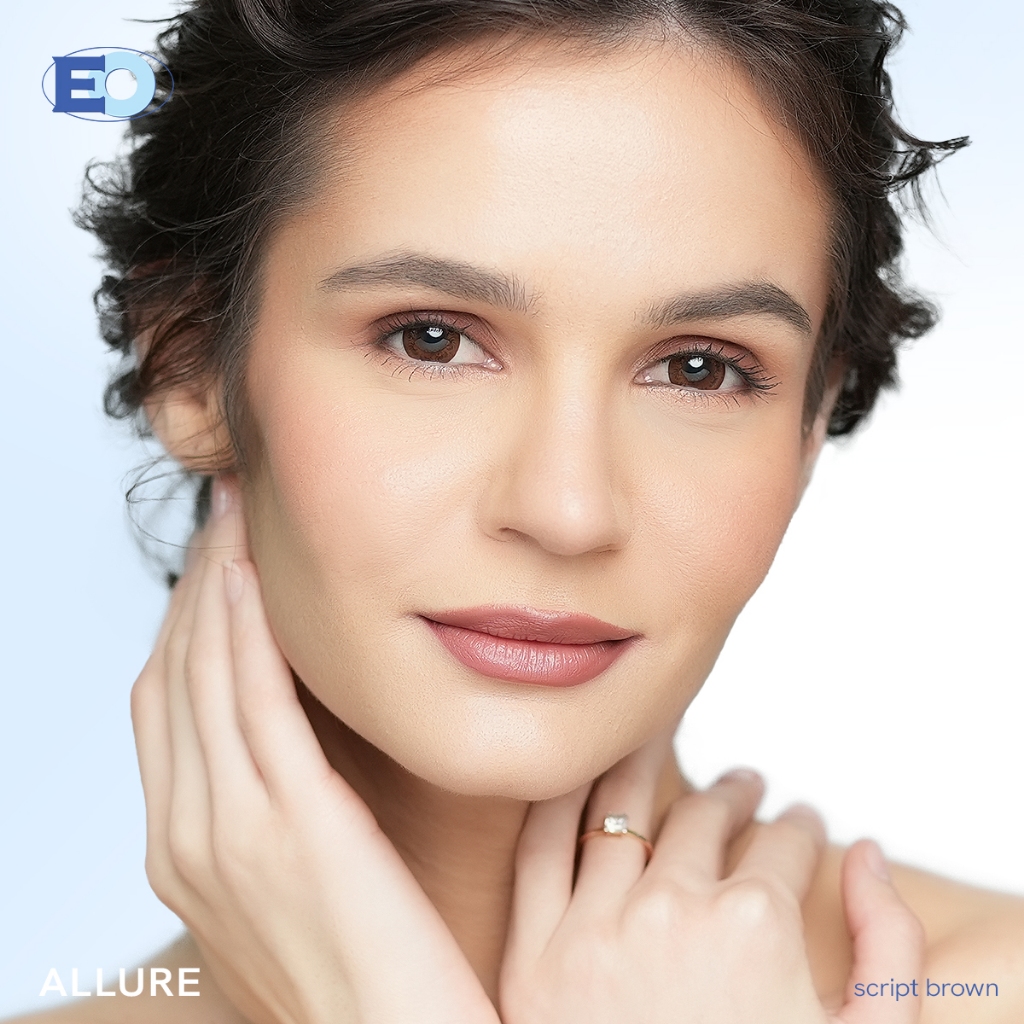 EO Allure Script Brown | Graded Brown Contact Lenses (12 months ...