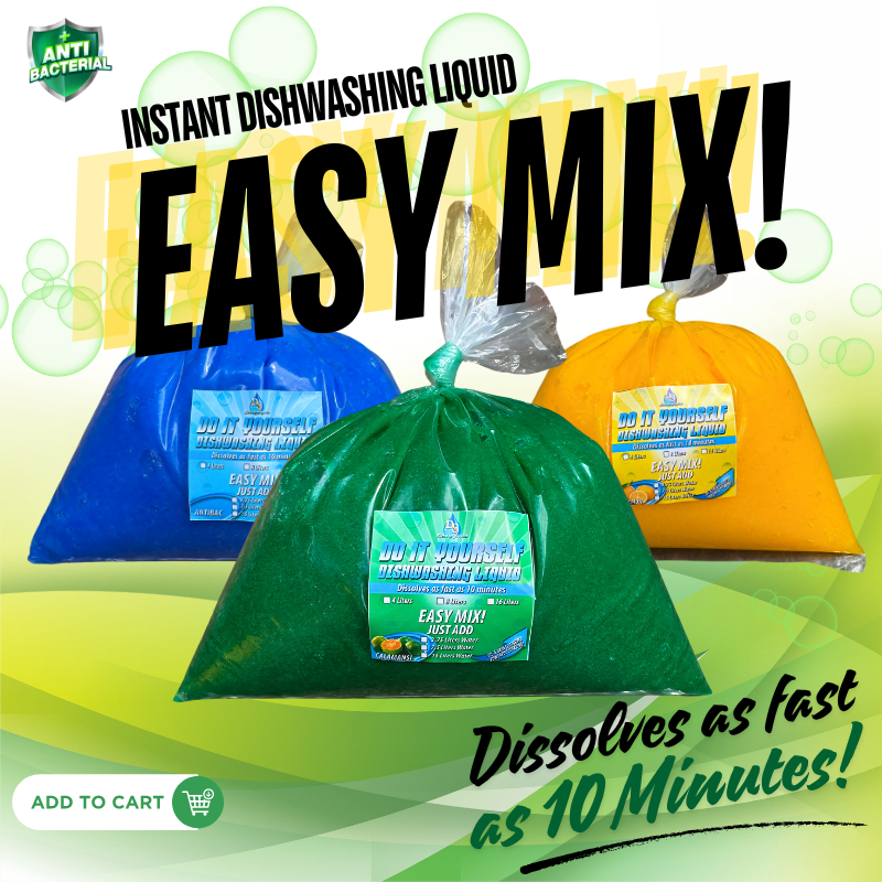 EASY MIX DISHWASHING LIQUID KIT JUST ADD WATER 4L 8L 16 LITERS WITH ...