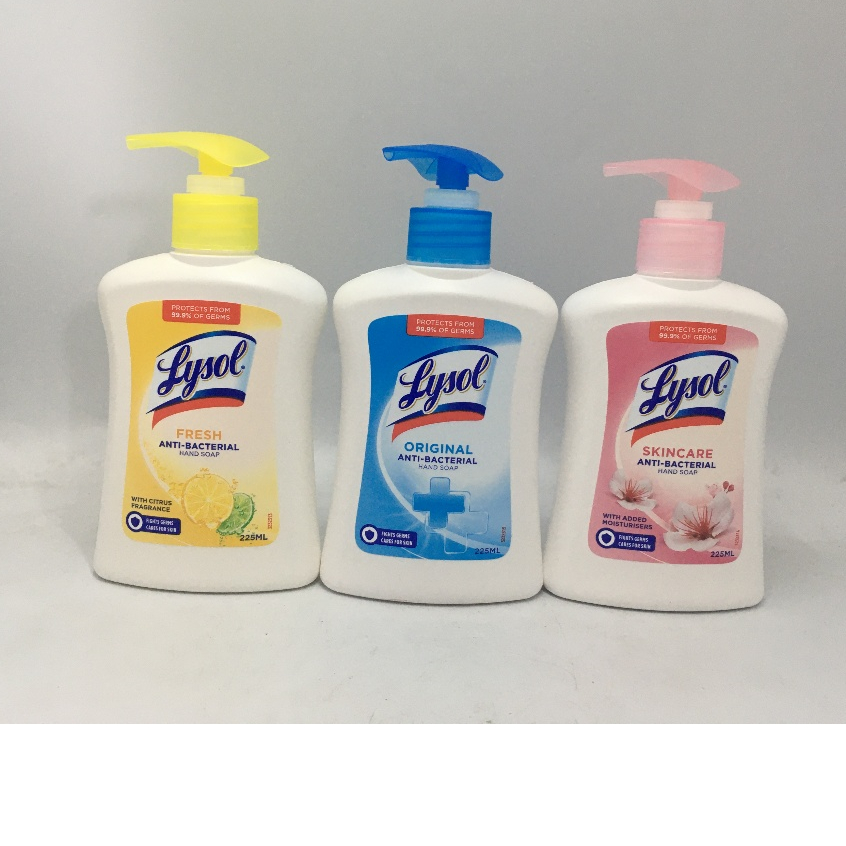Lysol Anti-Bacterial Hand Soap 225ml (Original / Fresh / Skincare ...
