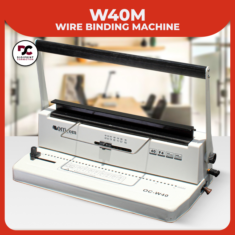 F4 Size Wire Binding Machine ( Long | Legal ) W40M Officom 210mm x ...