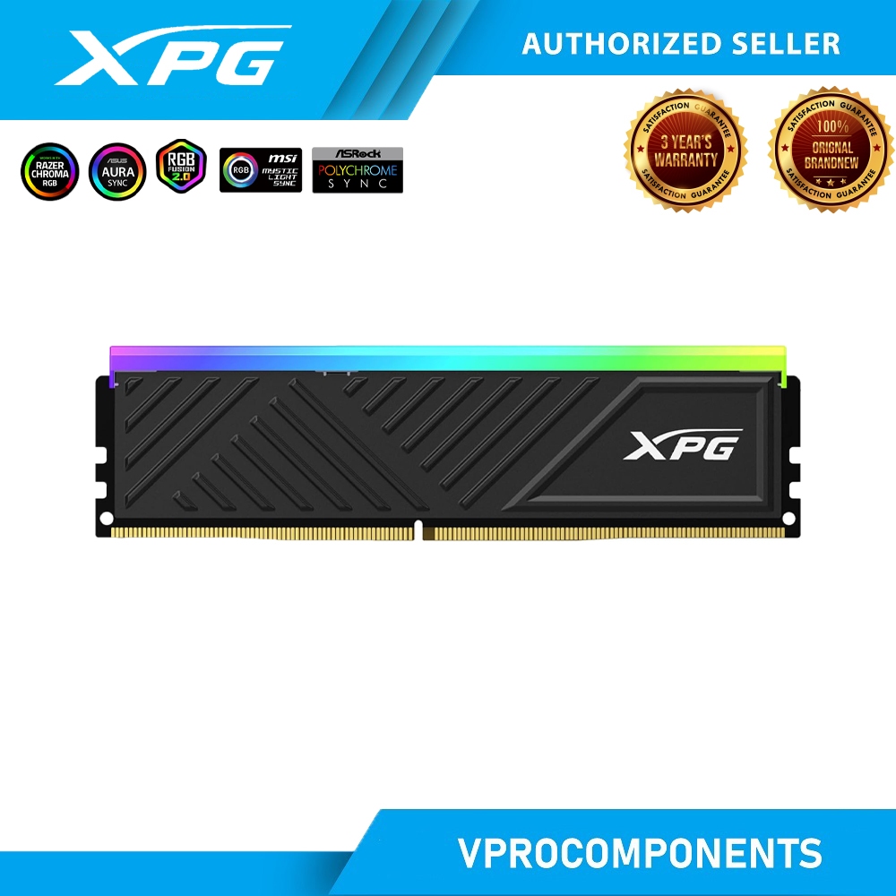 XPG SPECTRIX D35G (8GBx1) (8GBx2 16G) RGB DDR4 3200MHz Memory | Shopee ...
