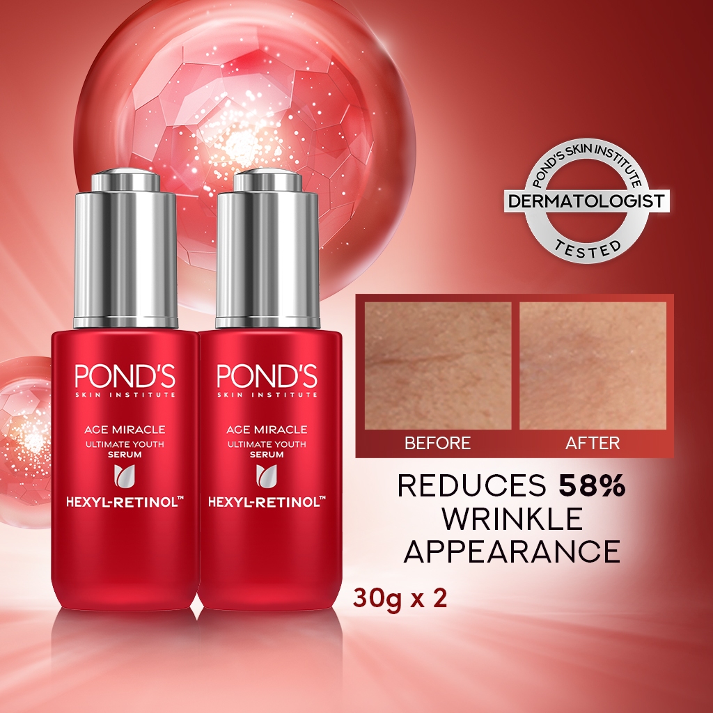 [BUNDLE OF 2] POND'S Age Miracle Ultimate Youth Day Serum 30G with ...