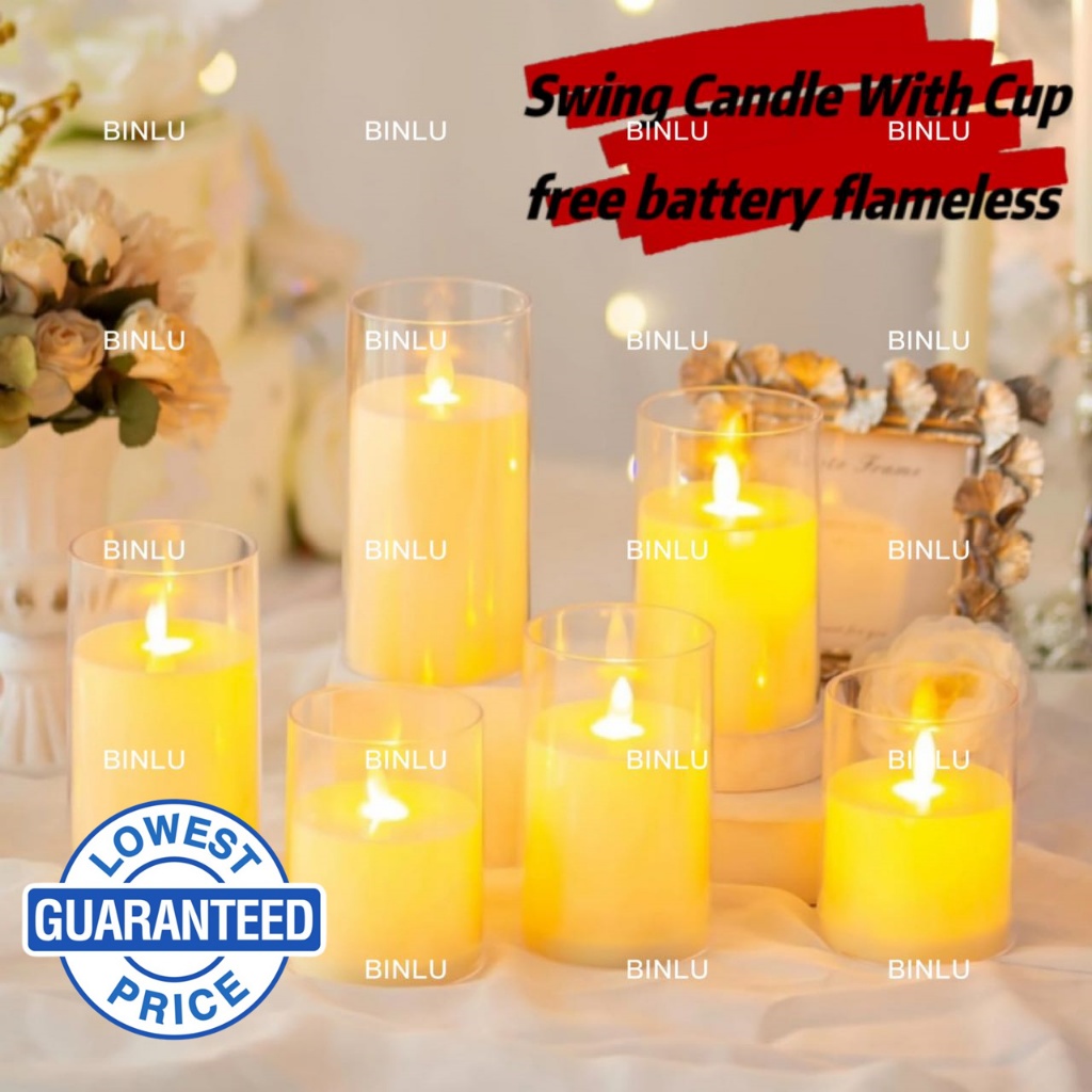 Swinging candle holder flameless candle battery operated tea lamp ...