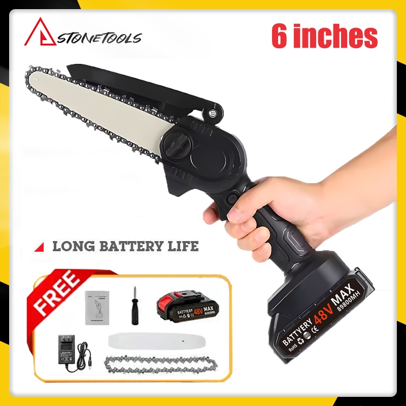 Mini Chainsaw Rechargeable Power Saw Cordless Portable Chain Saw ...