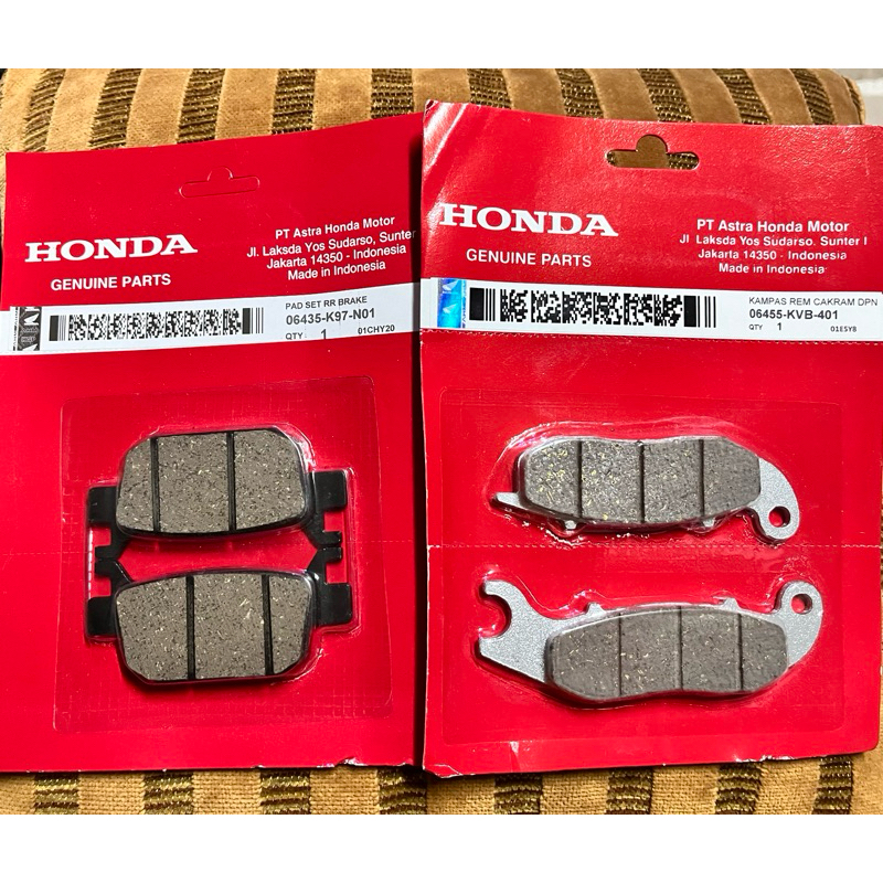 Genuine Honda PCX 150/160, ADV 150/160 Brake Pads Front and Rear (ABS ...