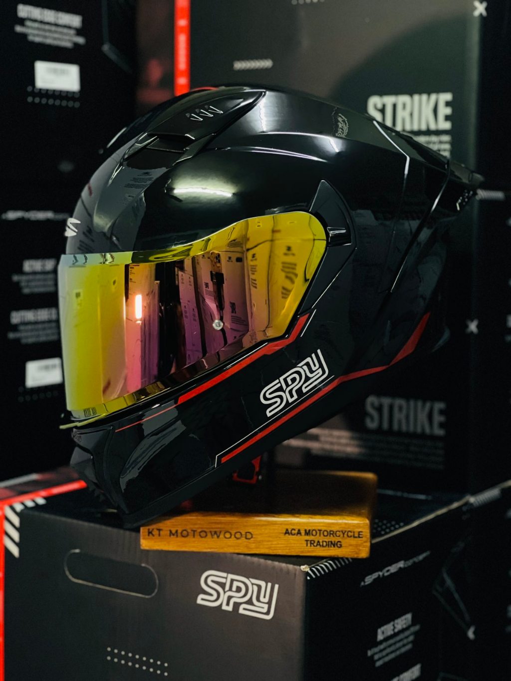 SPYDER STRIKE V2 Full-Face Dual Visor Helmet with (FREE CLEAR VISOR ...