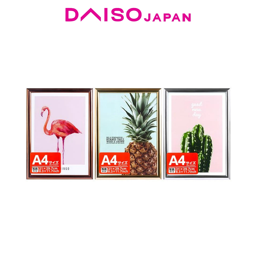 Daiso Simple Metallic Photo Frame (A4) | Shopee Philippines