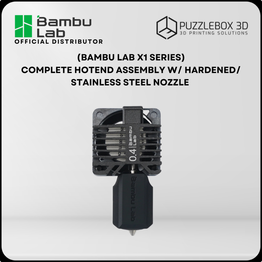 Bambu Lab X1 Series Exclusive: Complete hotend assembly w/HARDENED/ STAINLESS nozzle 2mm,4mm,6mm ...