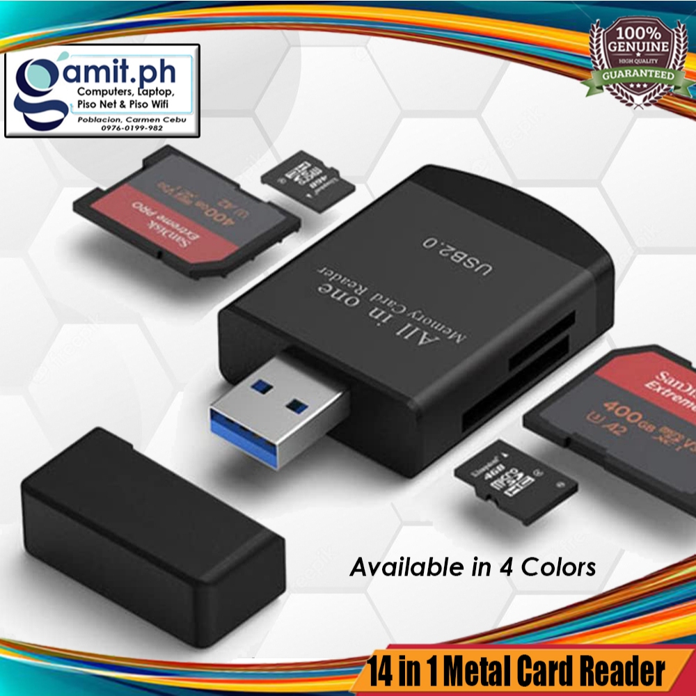 14 in 1 Card Reader USB2.0 to SD Micro SD TF MS MMC M2 Card reader for ...