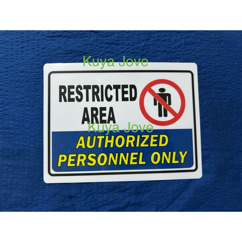 Restricted Area Authorized Personnel Only Signage | Shopee Philippines