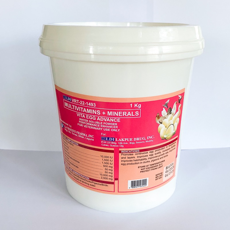 LDI Vita Egg Advance Multivitamins Water Soluble 1KG Tub | Shopee ...