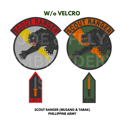 SCOUT RANGER PHILIPPINE ARMY PATCHES (MUSANG & TABAK) | Shopee Philippines