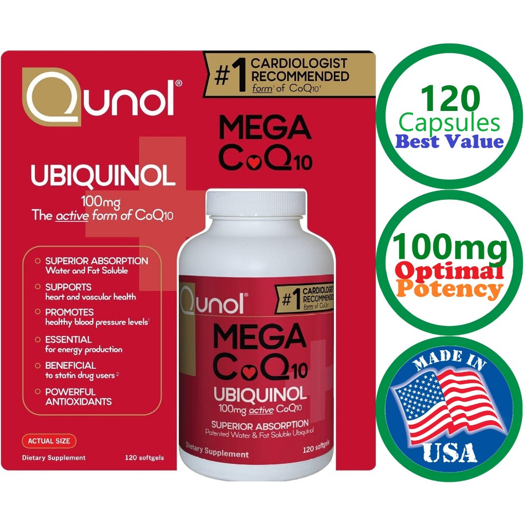 Real UBIQUINOL 100 Softgels 100mg Most Bioavailable CoQ10 #1 Doctor's ...