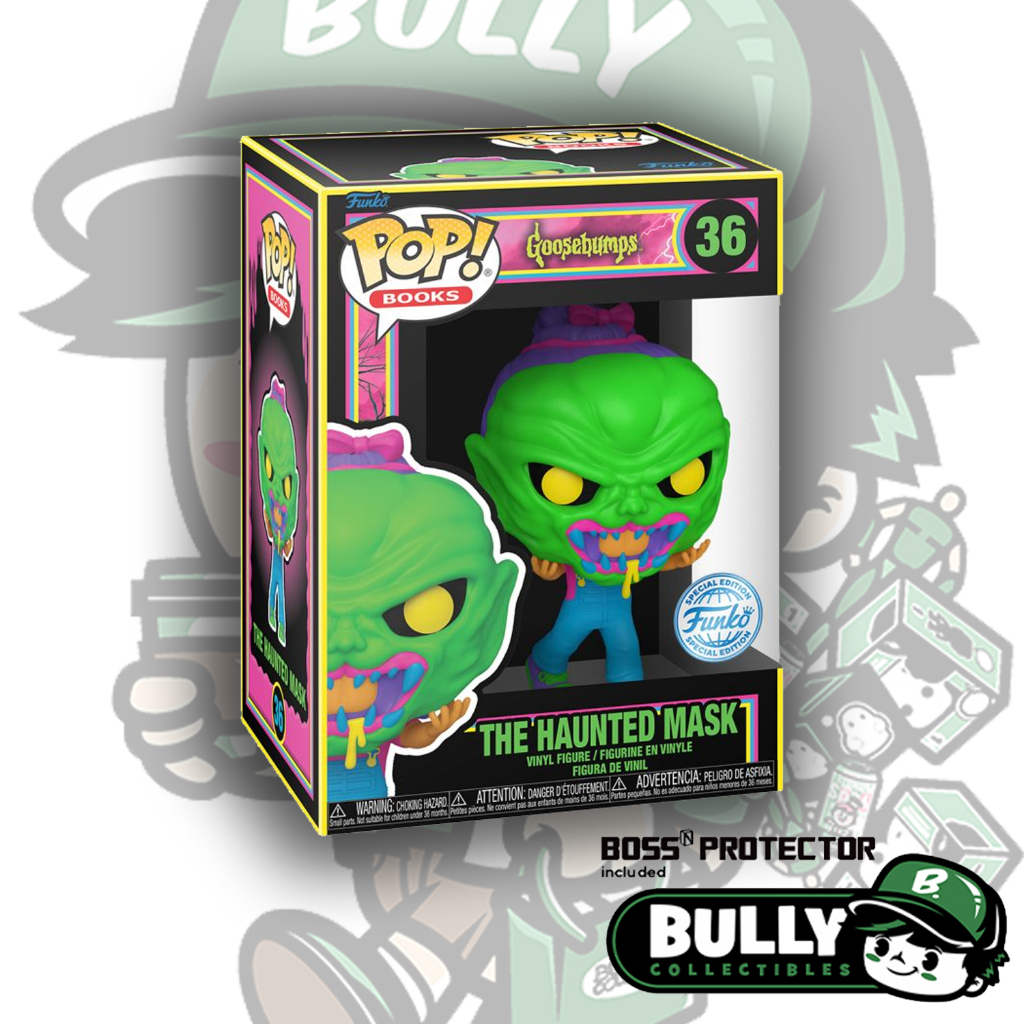 Funko POP! Books: Goosebumps - The Haunted Mask BLKLT (FSE) 36 With ...