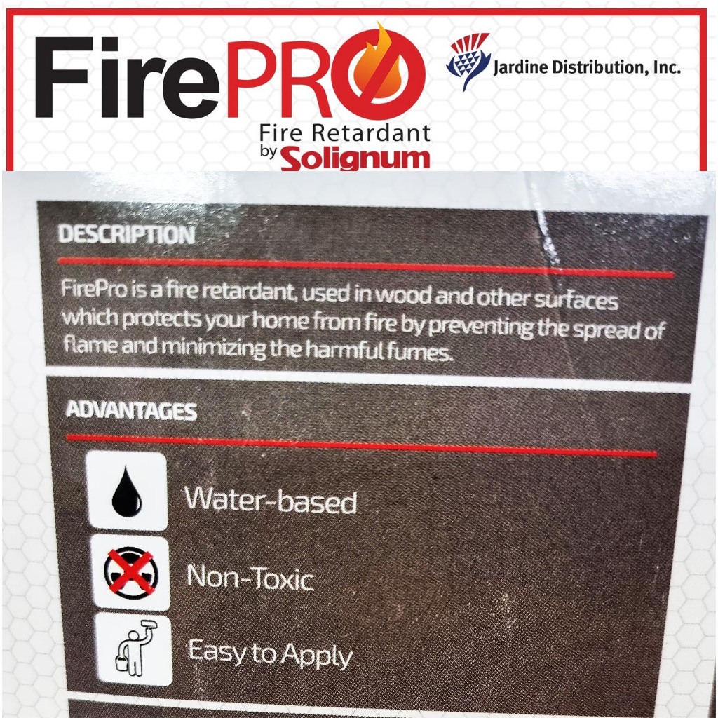 FirePRO by Solignum Gallon Fire Retardant Non Toxic 4 Liters Water ...