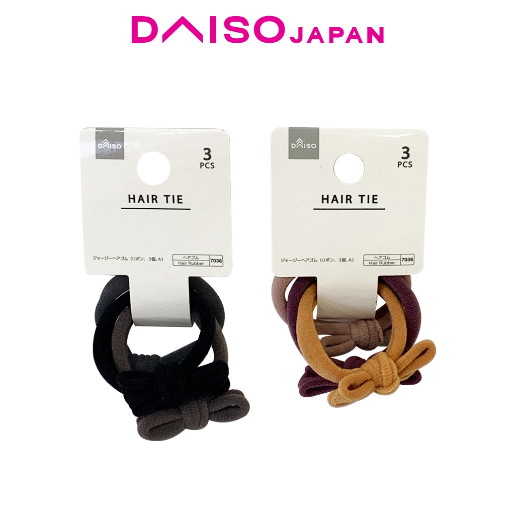 Daiso Hair Ties (Ribbon A, 3 pieces) | Shopee Philippines