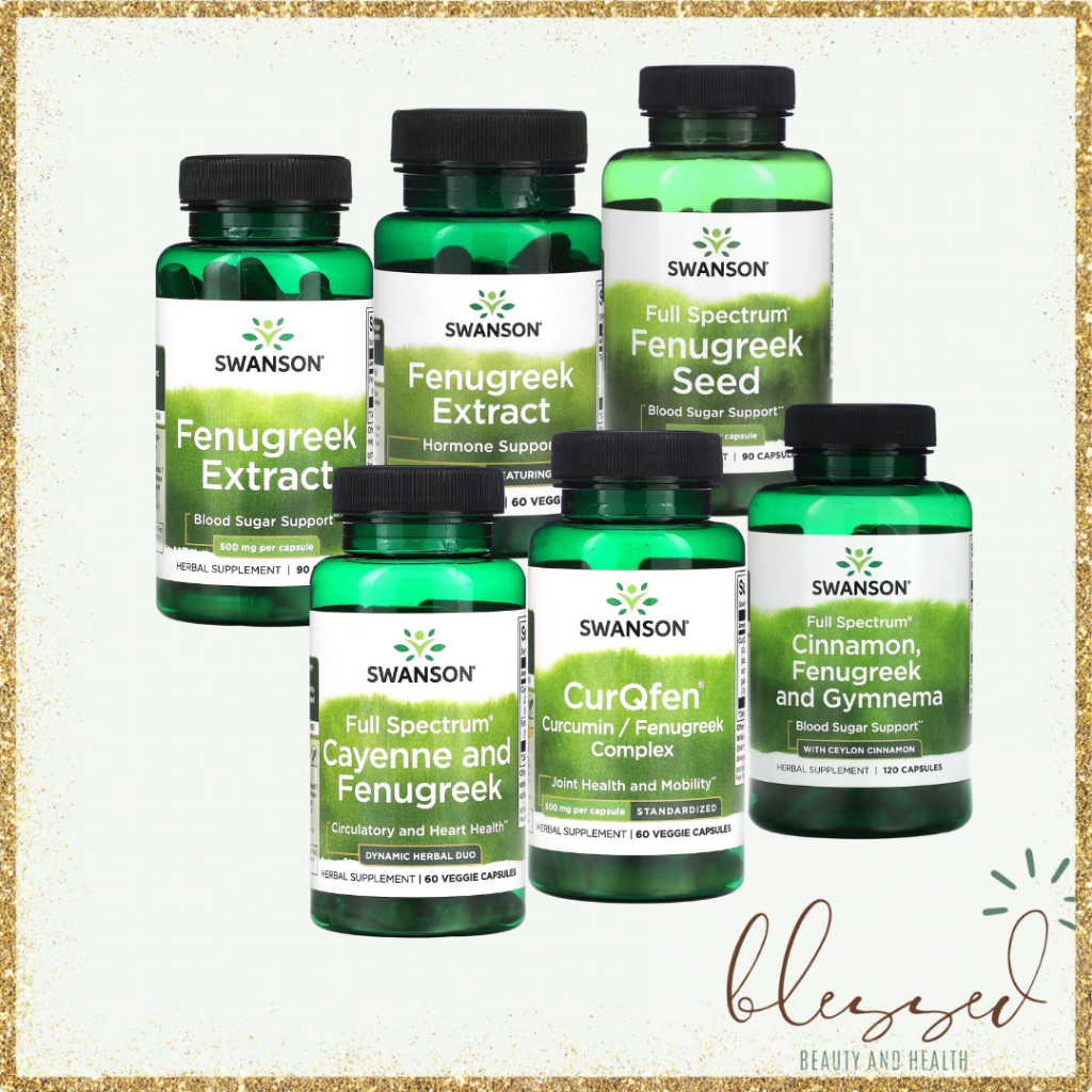 Swanson, Fenugreek Extract & Full Spectrum Fenugreek Seed | Shopee ...