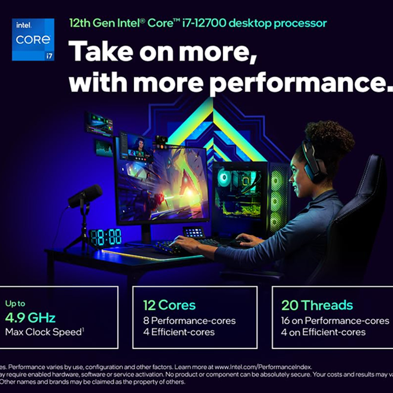 Intel Core i7-12700 12th Gen Desktop PC Processor CPU LGA 1700 With 25MB Cache and up to 4.90 ...