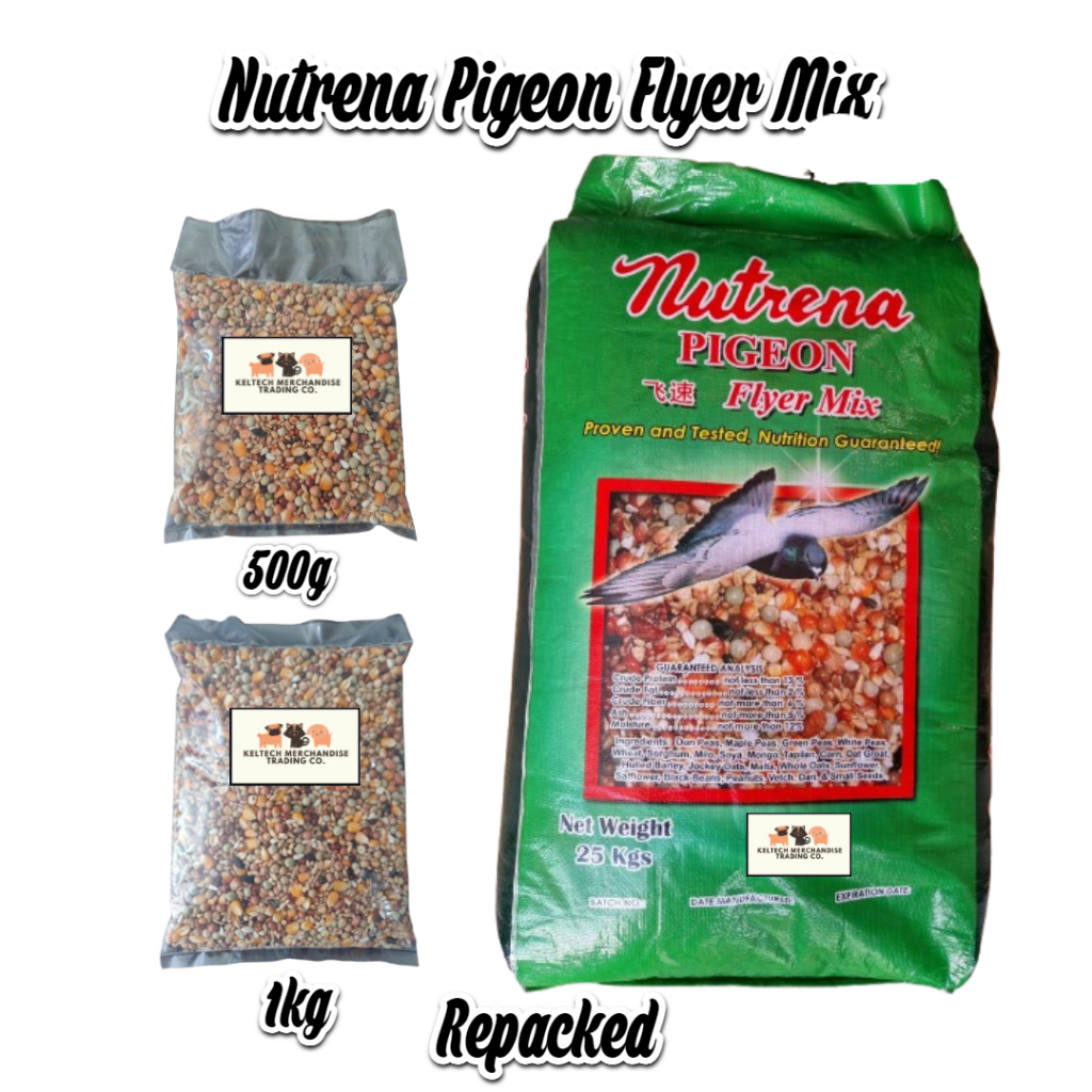 Nutrena Pigeon Flyer Mix Pigeon Food Bird Feed Repacked 500g/1kg ...