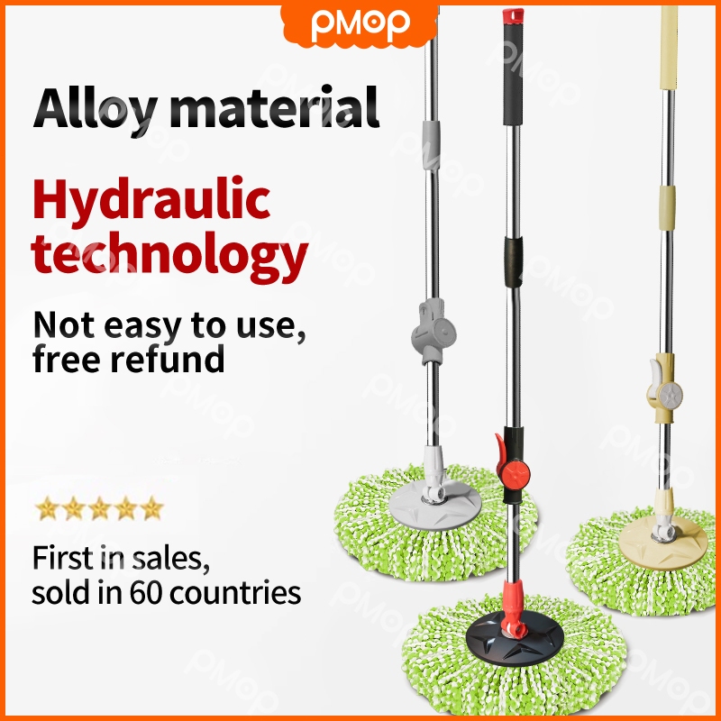 PMOP Spin Mop Handle Replacement Thick Stainless Steel Hydraulic ...