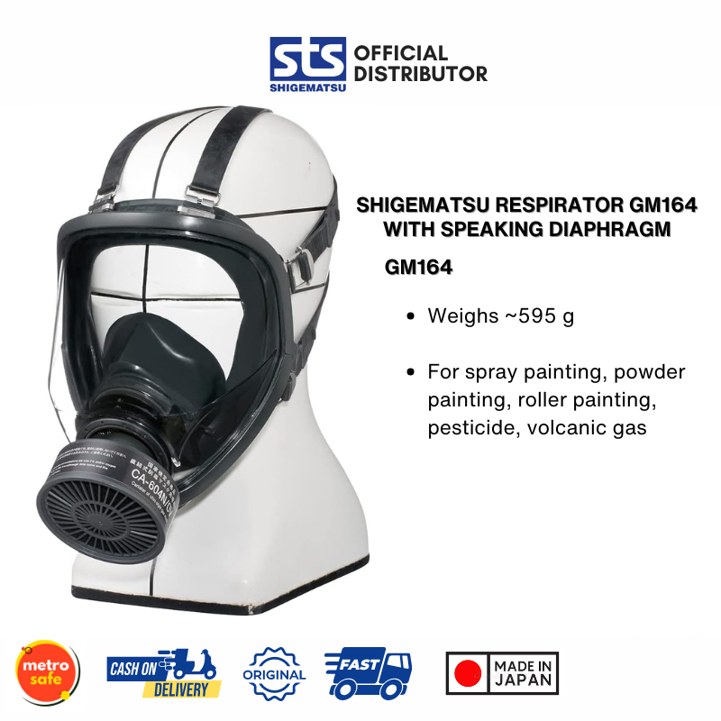 SHIGEMATSU Full Face Respirator Mask GM164 with Speaking Diaphragm | Shopee Philippines