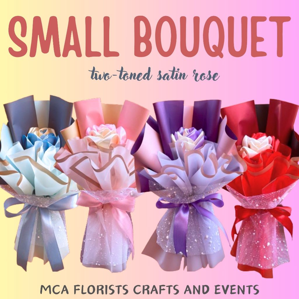 Small Satin Rose Bouquet | Shopee Philippines