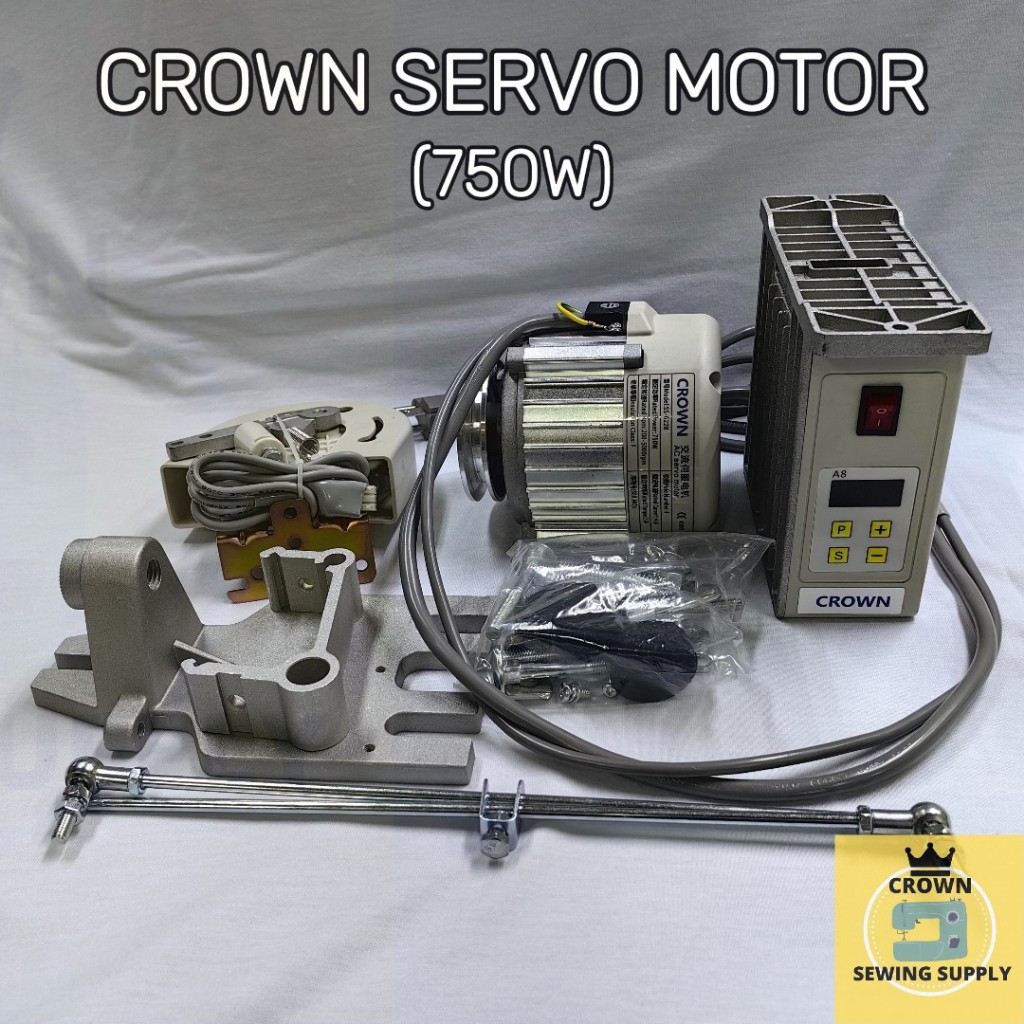 CROWN Servo Motor (750W) for Interlock & Gartering Industrial Sewing ...