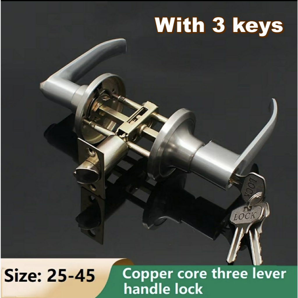Doorknob Lever Type Stainless Steel Lockset Door Knob Anti-Corrosion ...