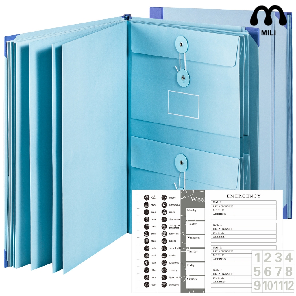 Folio Document Organizer Expanding File Folder Pockets Accordion ...