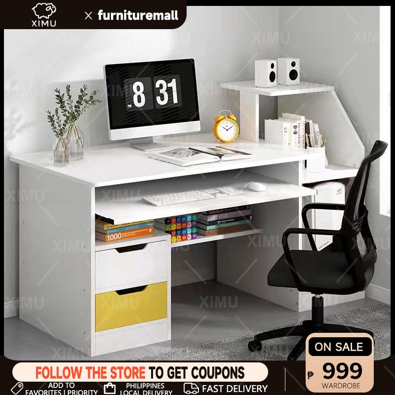Simple Desktop Desk Office Desk Student Bedroom Study Table With Drawer ...
