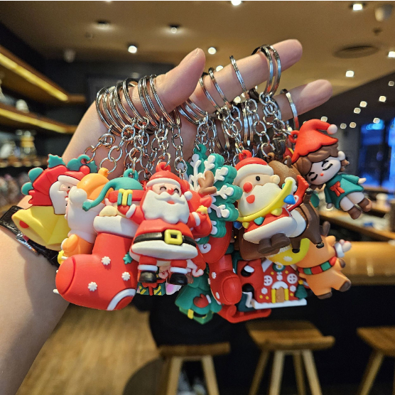 K38 CHRISTMAS GIFT GIVEAWAYS CUTE MINI HOLIDAY KEYCHAIN FOR BAGS CAR ...