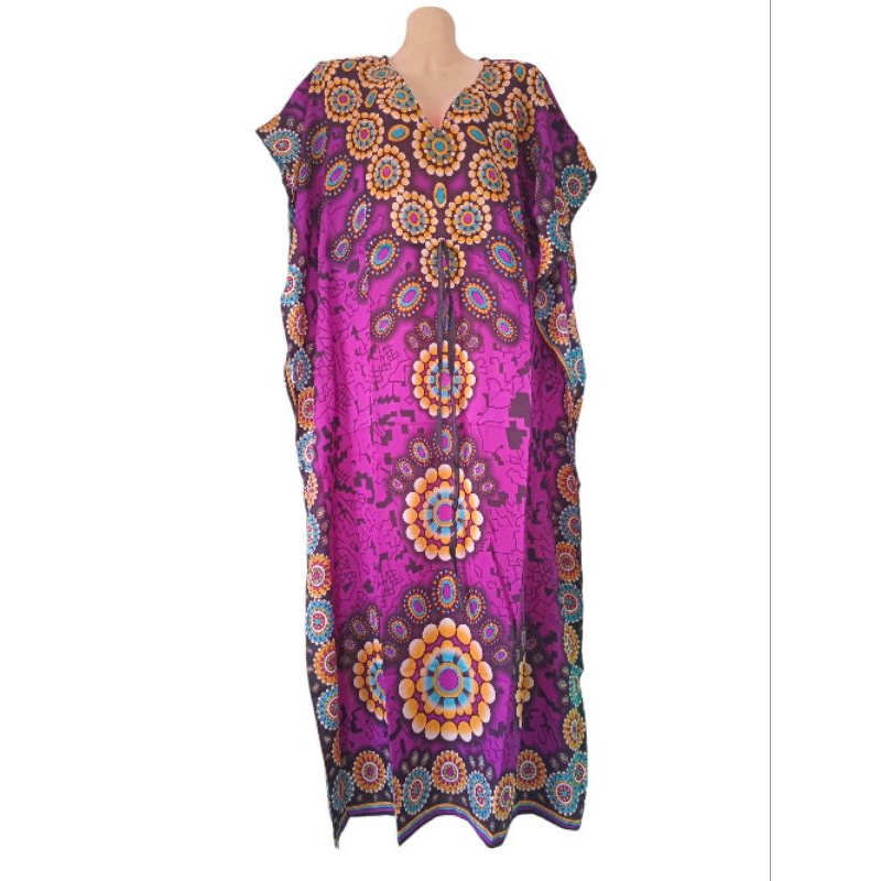 Kaftan dress Kaftan blouse with drawstring Kaftan duster | Fit up to ...