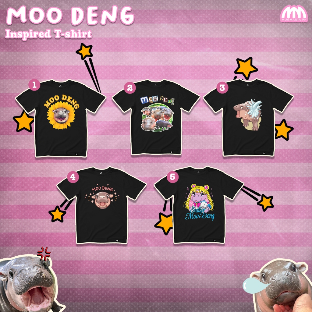 MOO DENG Merch - Mugmania - Moo Deng Tshirt | Shopee Philippines