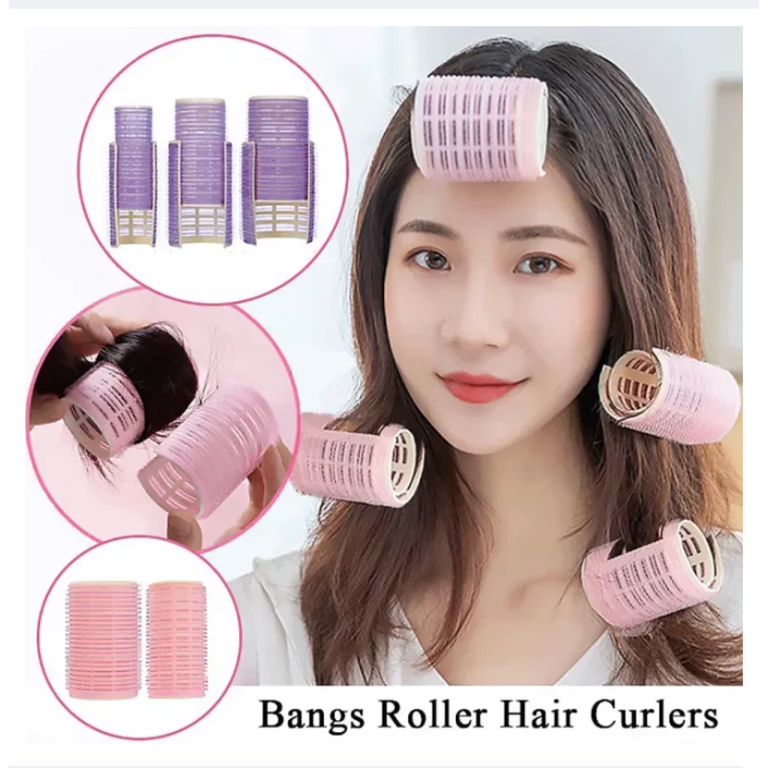 6Pcs Fixable Air Bangs Clip Curling Tube Magic Hair Curling Bangs ...