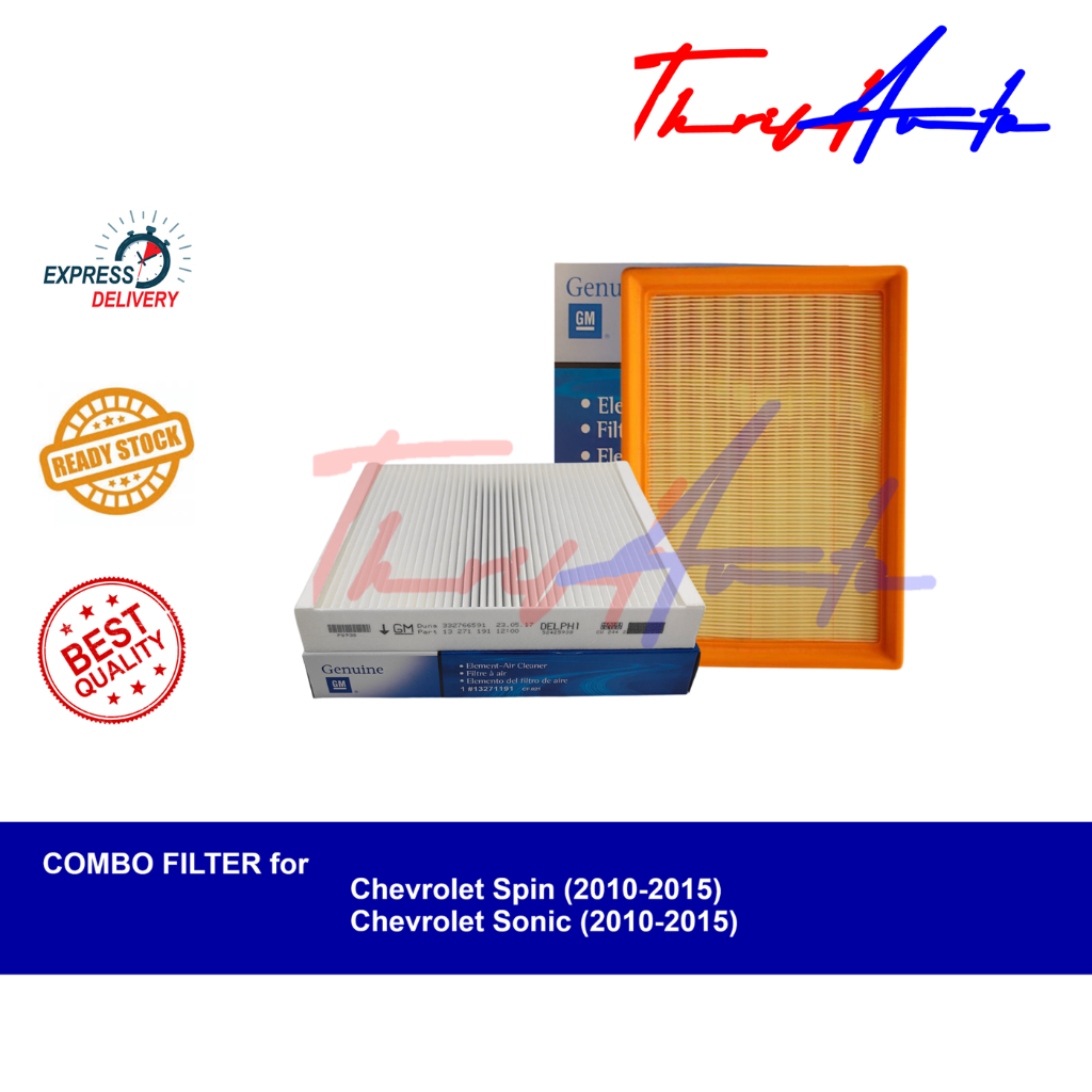 COMBO Filters (Aircon & Air) for Chevrolet Spin (2010 - 2015) and ...