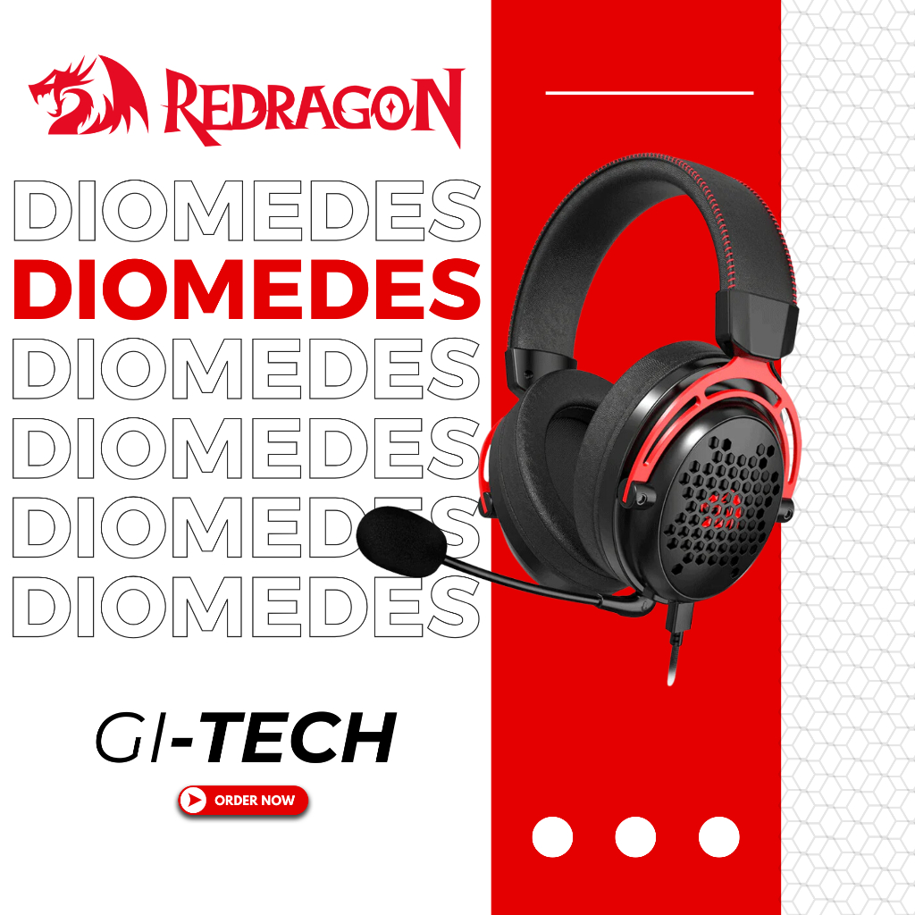REDRAGON H386 DIOMEDES (B) GAMING HEADSET | Shopee Philippines