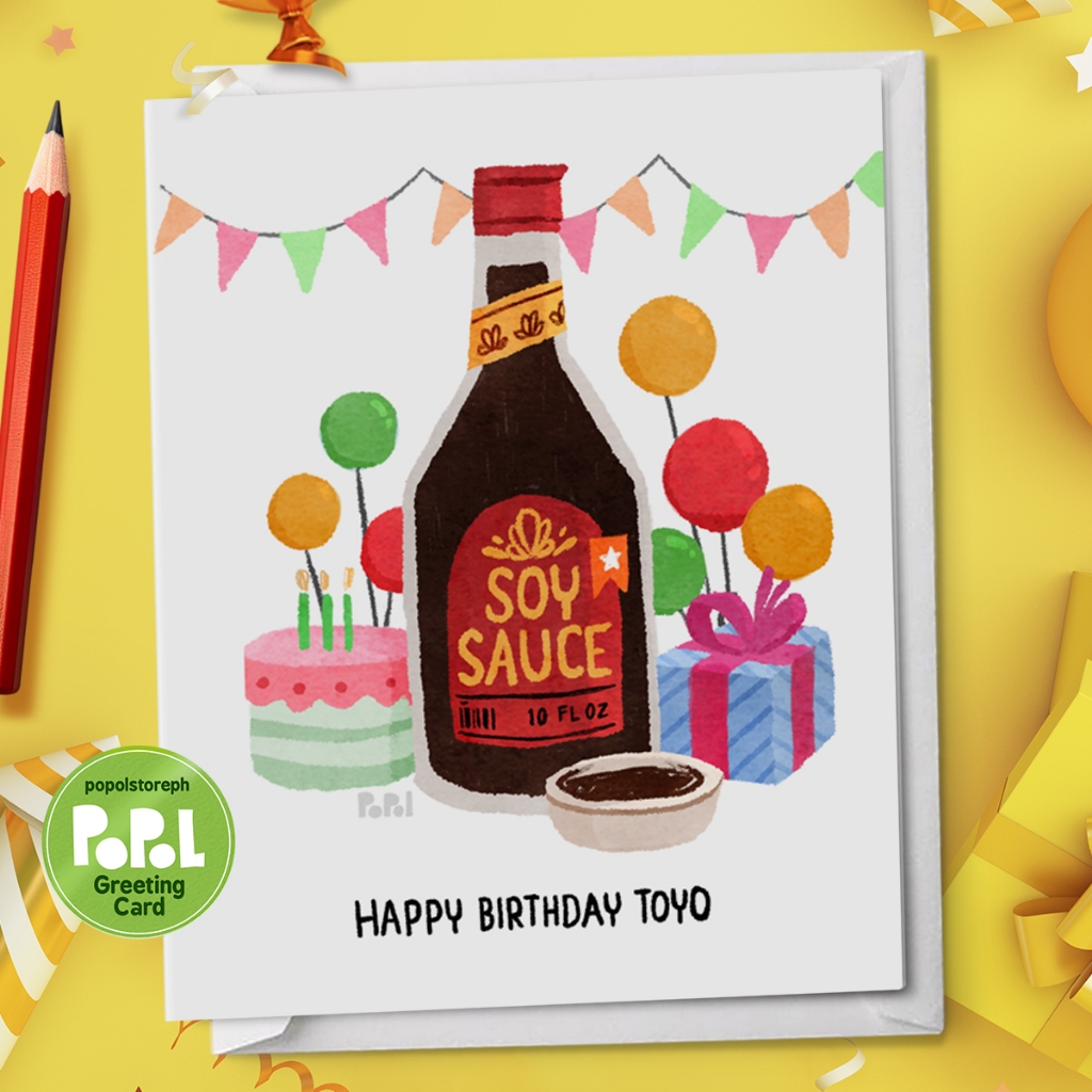 Popol - Happy Birthday Toyo Birthday Card Funny Cute Bday Card Envelope ...