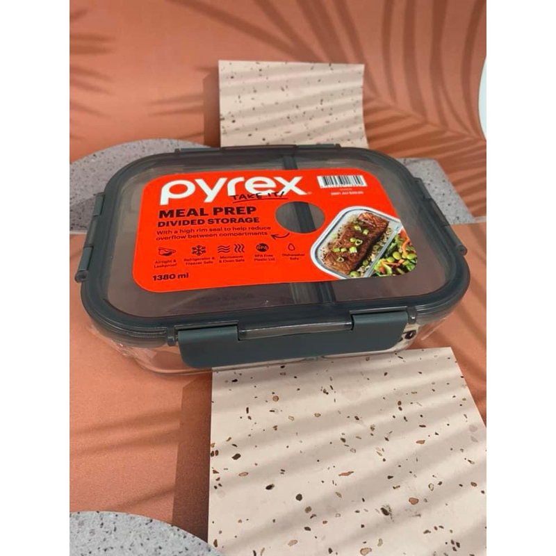 Original Pyrex Meal Prep Divided Storage from USA | Shopee Philippines