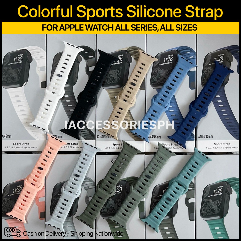 Sgp SP Silicone Sports Strap for Apple Watch Series 1-10 SE Ultra 38/40/41/42/44/45/46/49mm ...