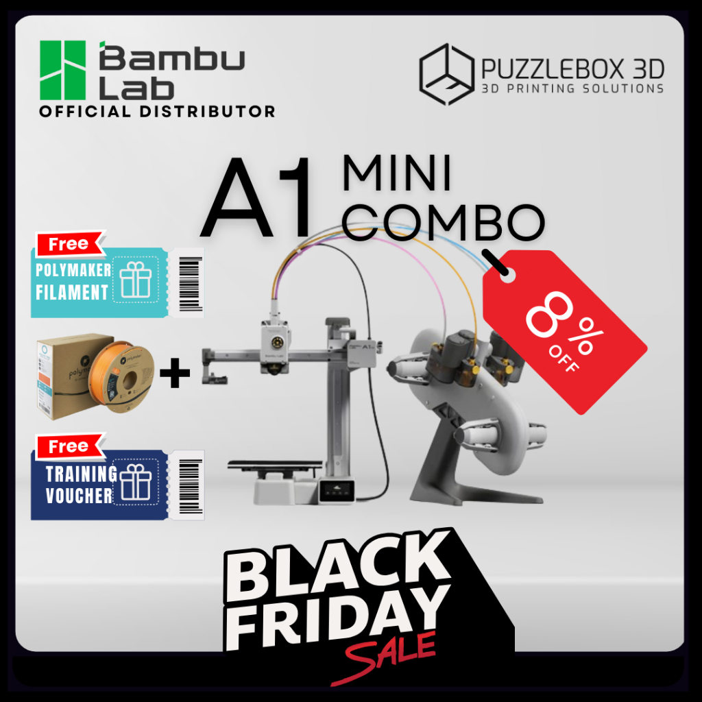 Bambu Lab A1 Mini and A1 Mini Combo series allows 4-Color AMS lite Full ...