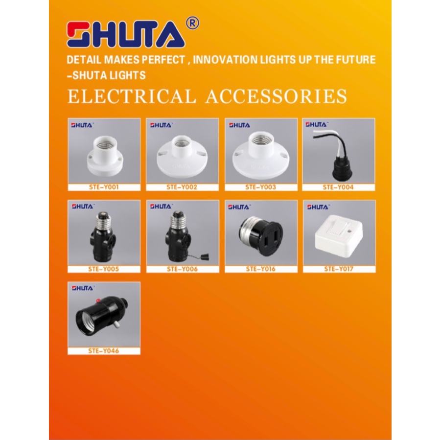 SHUTA ELECTRICAL ACCESSORIES RECEPTACLE PULL CHAIN CURRENT TAP LAMP ...