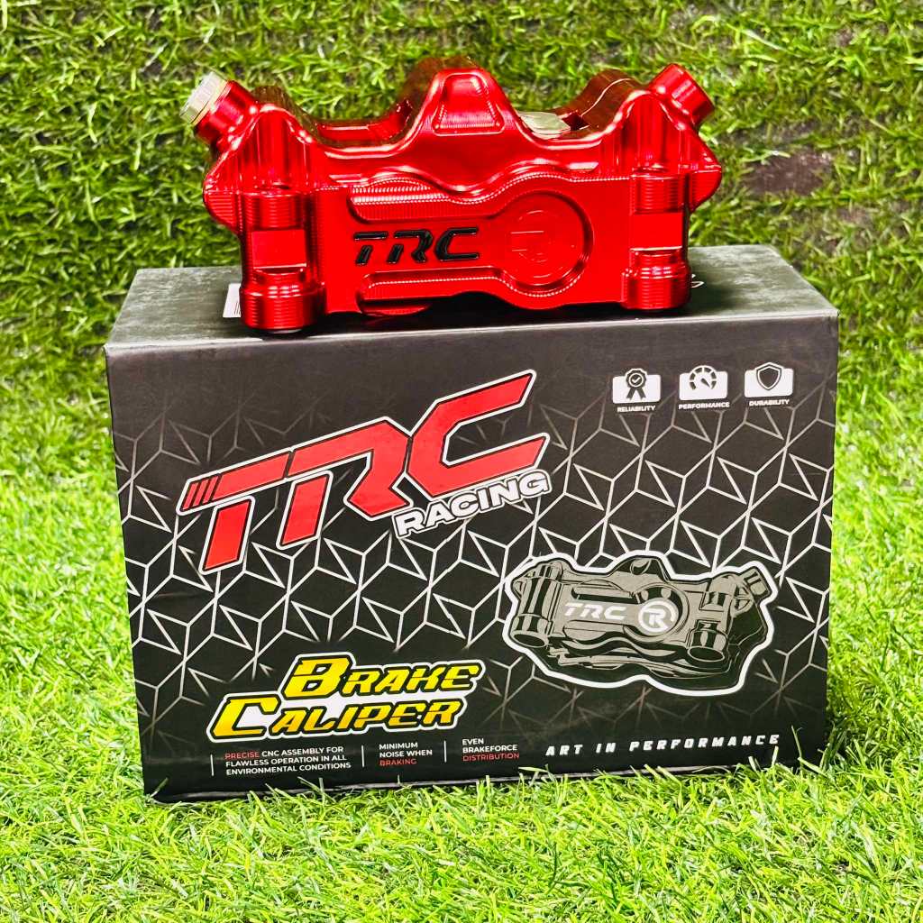 TRC RACING UNIVERSAL CNC RADIAL BRAKE CALIPER 4POT CERAMIC PISTONS w ...