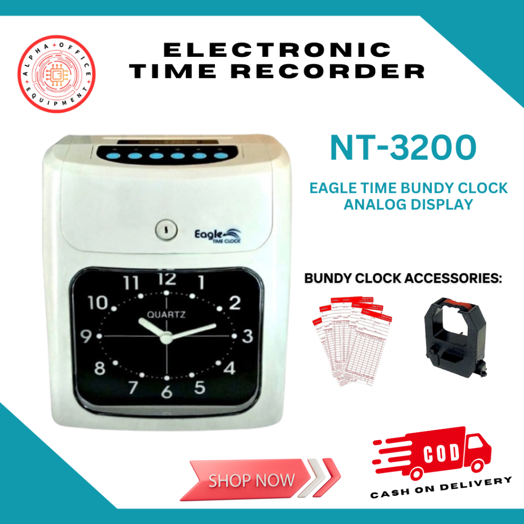 Eagletime NT-3200 Time Recorder, Electronic Analog Display Bundy Clock ...