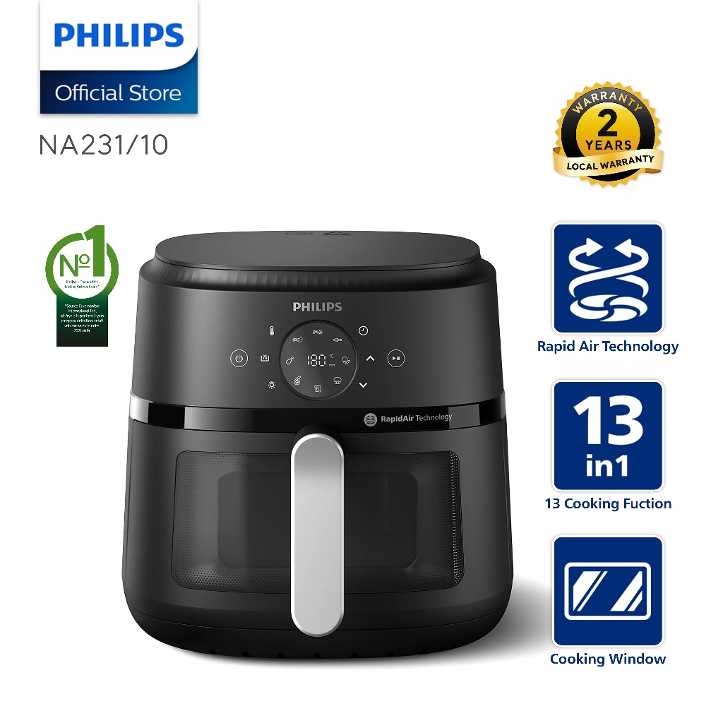 SpayLater PHILIPS Digital Air Fryer NA231/00 Healthy Low Fat Multi ...