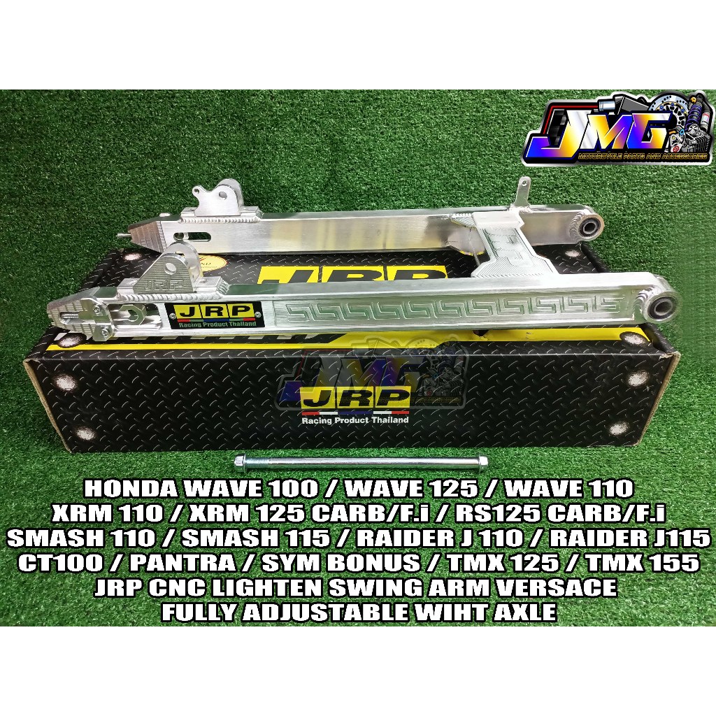 JRP CNC LIGHTEN SWING ARM VERSACE FULLY ADJUSTABLE WITH AXLE HONDA WAVE ...