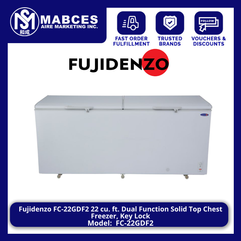 Fujidenzo FC-22GDF2 22 cu. ft. Dual Function Solid Top Chest Freezer ...