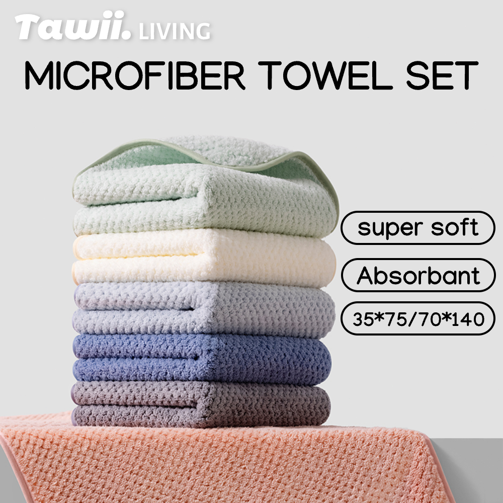 Microfiber Bath Towel Light Weight Super Absorbant Quick Drying Softy ...