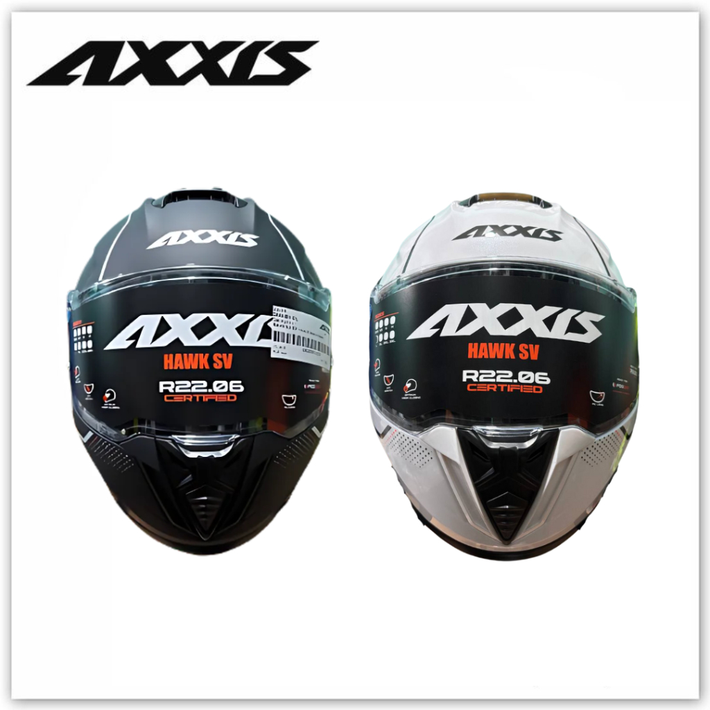 Axxis Full Face Helmet for Motorcycle Hawk V2 SV Gloss/Matte (XS-XXL ...