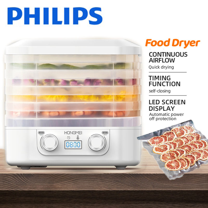 Philips Food Dehydrator 230W Dried Fruit Vegetables Herb Meat Machine Household Snacks Air Dryer ...