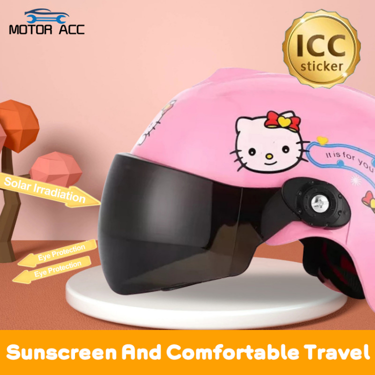 Half Face Helmet for Kids Girks/Boys Cartoon Children Motorcycle Helmet ...